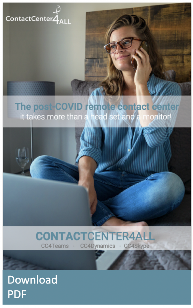 Building the remote contact center of the future - ContactCenter4ALL