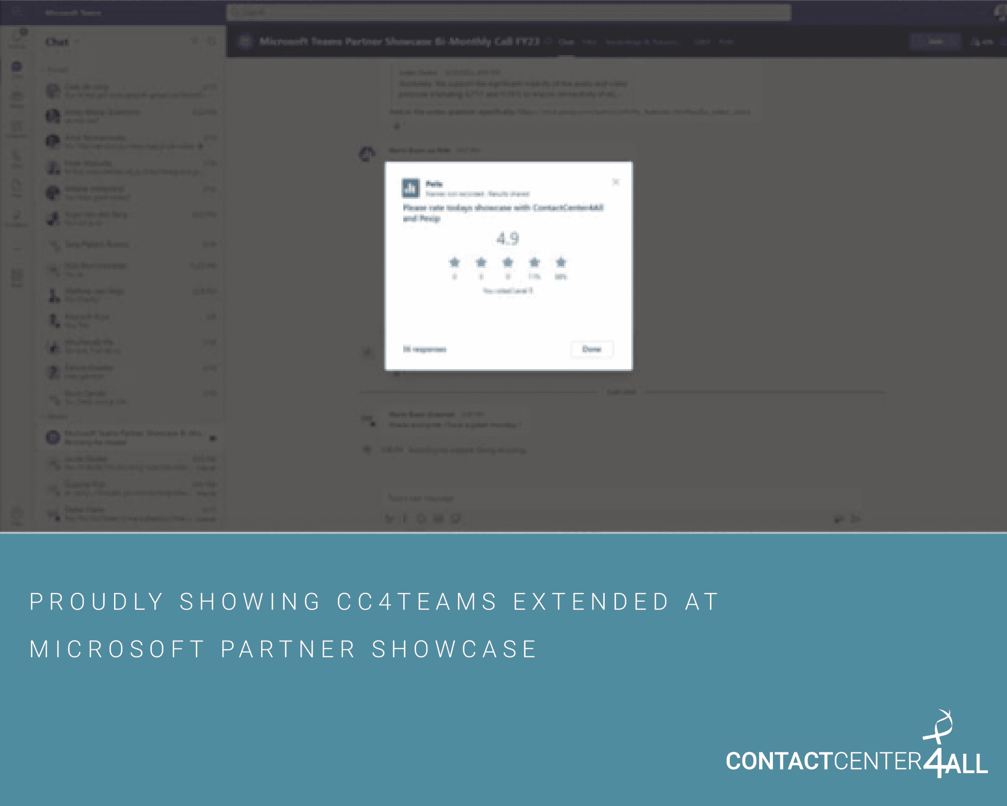 Proudly showing CC4Teams Extended at Microsoft Partner Showcase - ContactCenter4ALL
